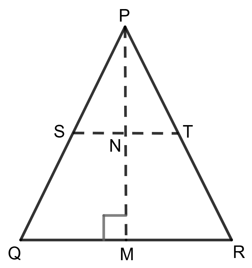In the given figure, PQR is a triangle whose area is 75 cm2. | KnowledgeBoat