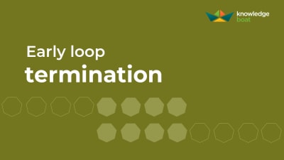 break Statement: Determine Early Termination of Loop | Video Tutorials ...