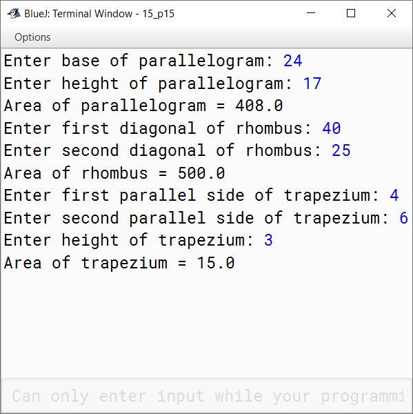 Write A Class With The Name Area Using Function Overloading That KnowledgeBoat