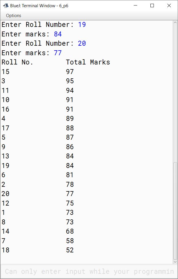 Write A Program To Input And Store Roll Number And Total KnowledgeBoat