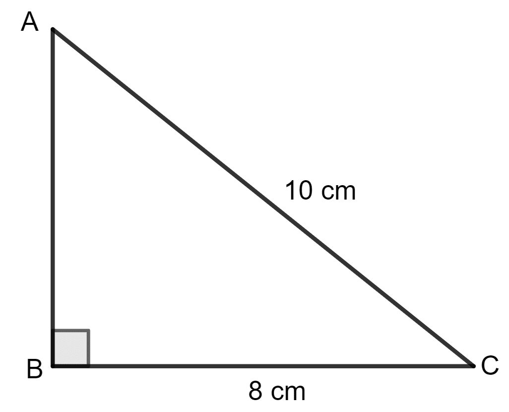 The base of a right-angled triangle is 8 cm and its | KnowledgeBoat