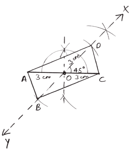 Using ruler and compasses only, construct a rectangle each | KnowledgeBoat