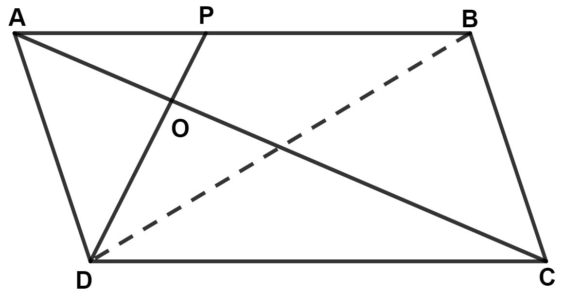 The given figure shows a parallelogram ABCD with area 324 | KnowledgeBoat