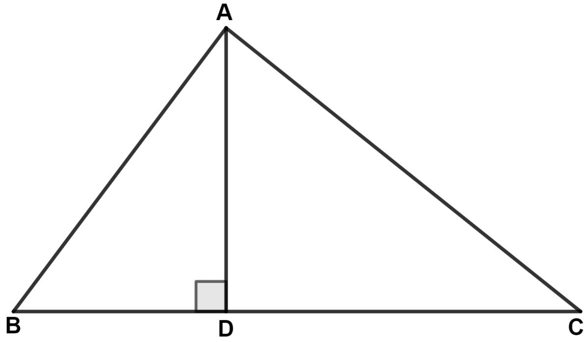 In the following figure, AD is perpendicular to BC and D | KnowledgeBoat