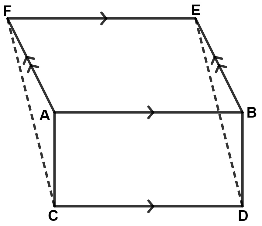 The given figure shows a rectangle ABDC and a parallelogram | KnowledgeBoat