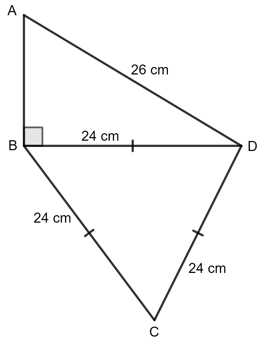 Calculate The Area Of Quadrilateral Abcd In Which ∠abd Knowledgeboat
