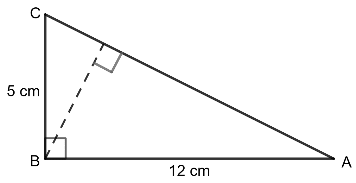In the diagram, given below, triangle ABC is right-angled at | KnowledgeBoat