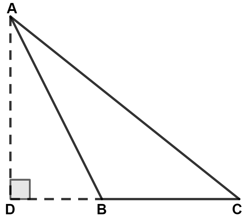 In the figure, AB = BC and AD is perpendicular to CD. Prove | KnowledgeBoat