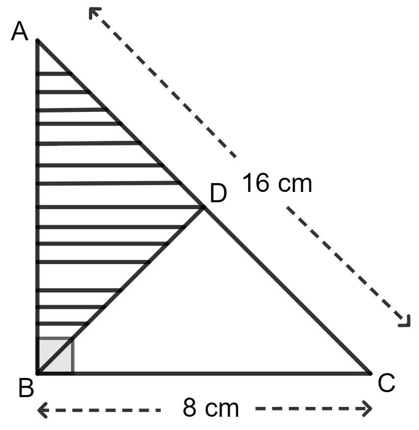 The given figure shows a right-angled triangle ABC and an | KnowledgeBoat