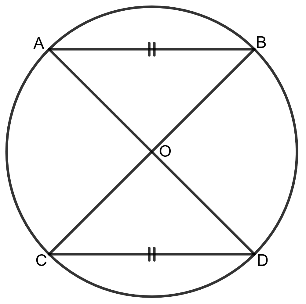 Equal chords of a circle subtend equal angles at the centre, | KnowledgeBoat