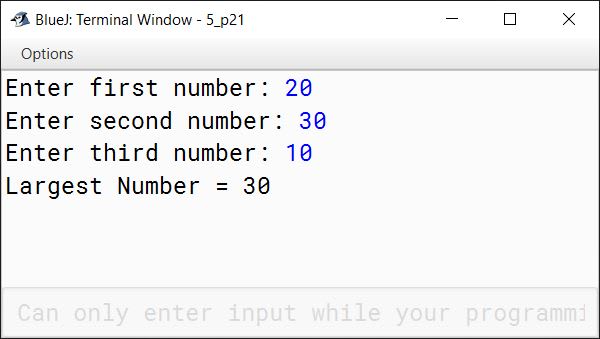 Using The Ternary Operator Create A Program To Find The Largest Of 