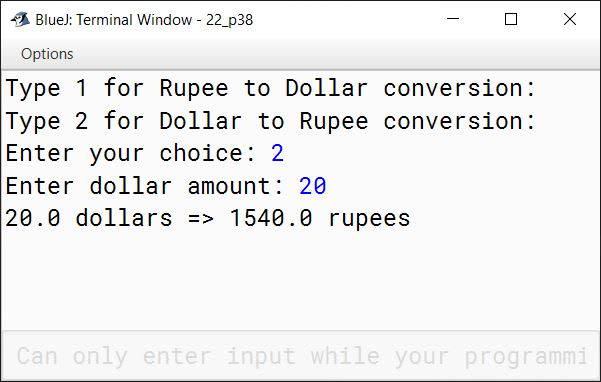 Using Switch Case Statement In Java Create A Program To Convert Rupee 