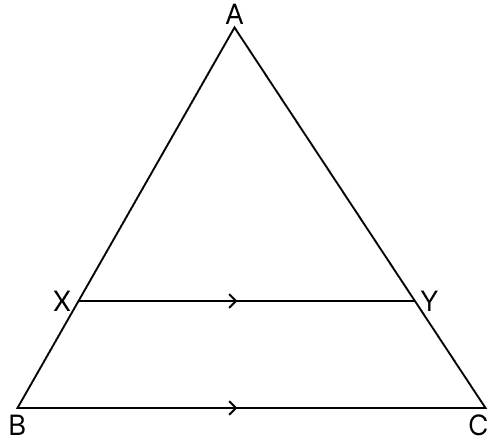 In the given figure, XY || BC. Given that AX = 3 cm, XB = | KnowledgeBoat