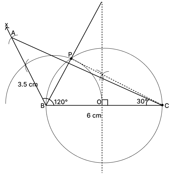 Using ruler and compasses only, (i) Construct a ΔABC in | KnowledgeBoat