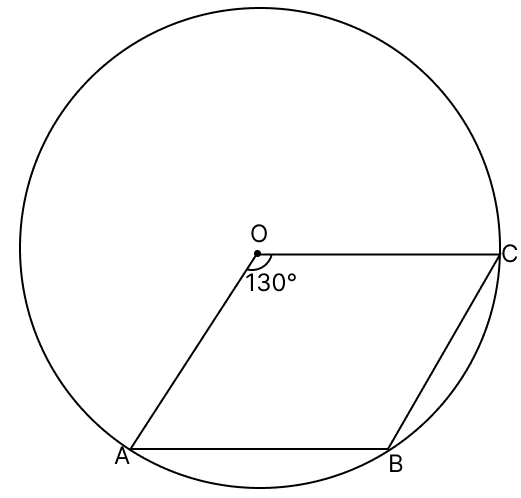 In the given figure, O is the centre of a circle, ∠OAB = 30 ...
