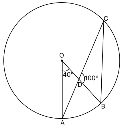 Assertion (A): In the given figure, if O is the centre of | KnowledgeBoat