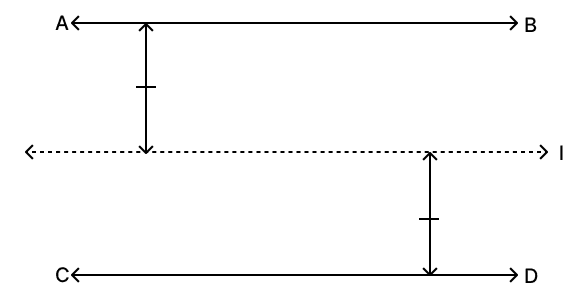 A point P moves so that its perpendicular distance from two | KnowledgeBoat